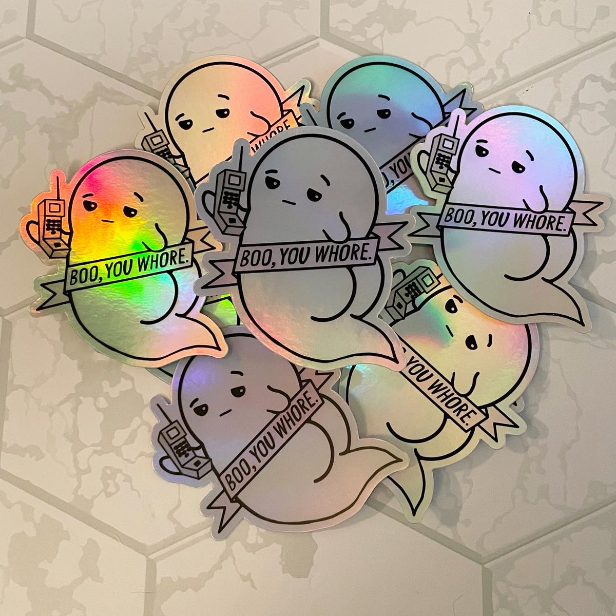 Mean Ghosts Sticker – La Isla Crafts