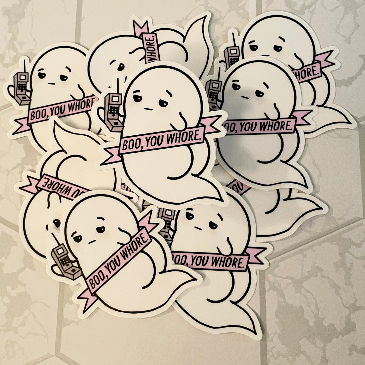 Mean Ghosts Sticker – La Isla Crafts